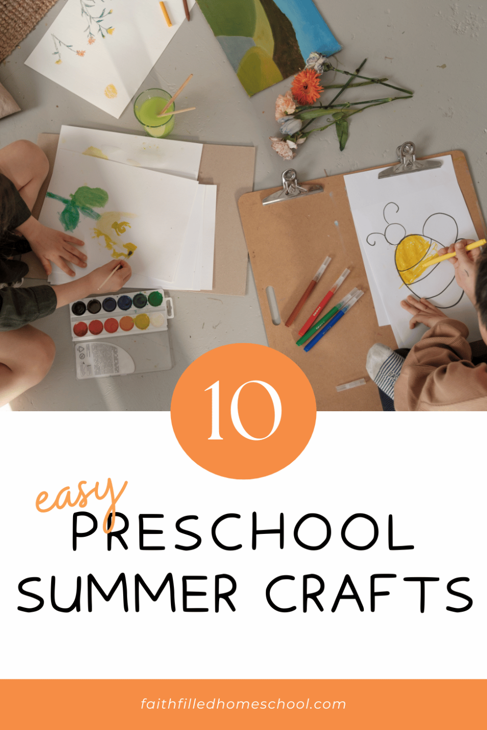 10 Preschool Summer Crafts - Faith-Filled Homeschool